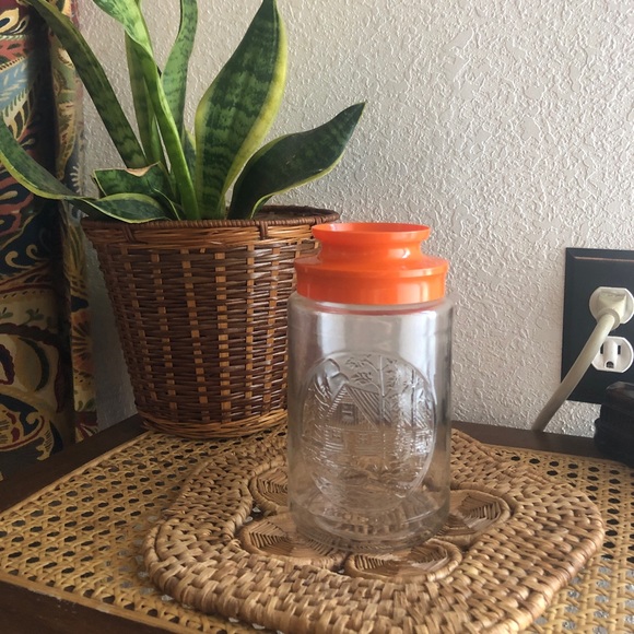 Anchor Hocking | Kitchen | Vintage Anchor Hocking Cabin Scene Tang Jar ...